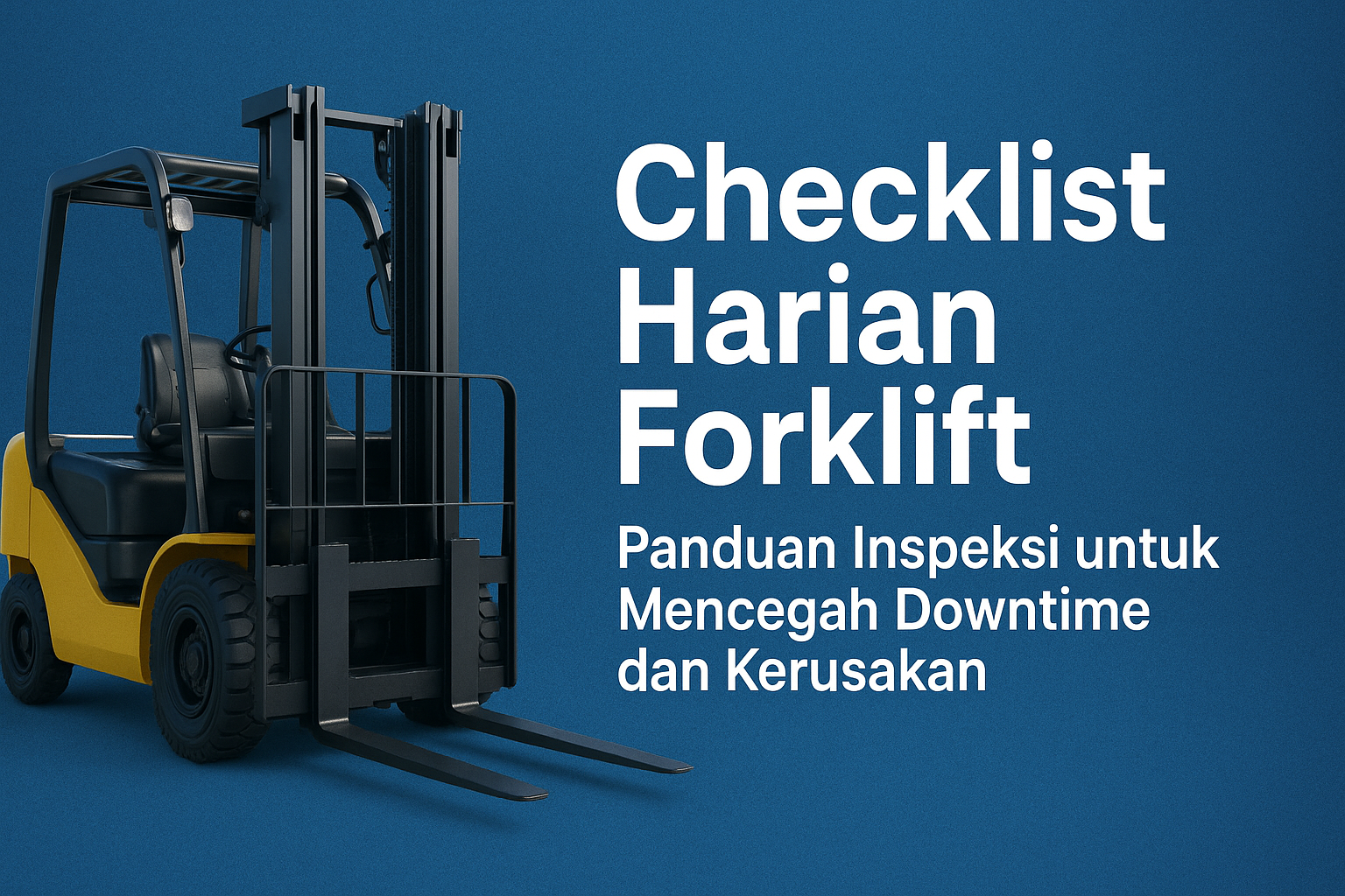 Checklist Harian Forklift: Panduan Inspeksi untuk Mencegah Downtime dan ...